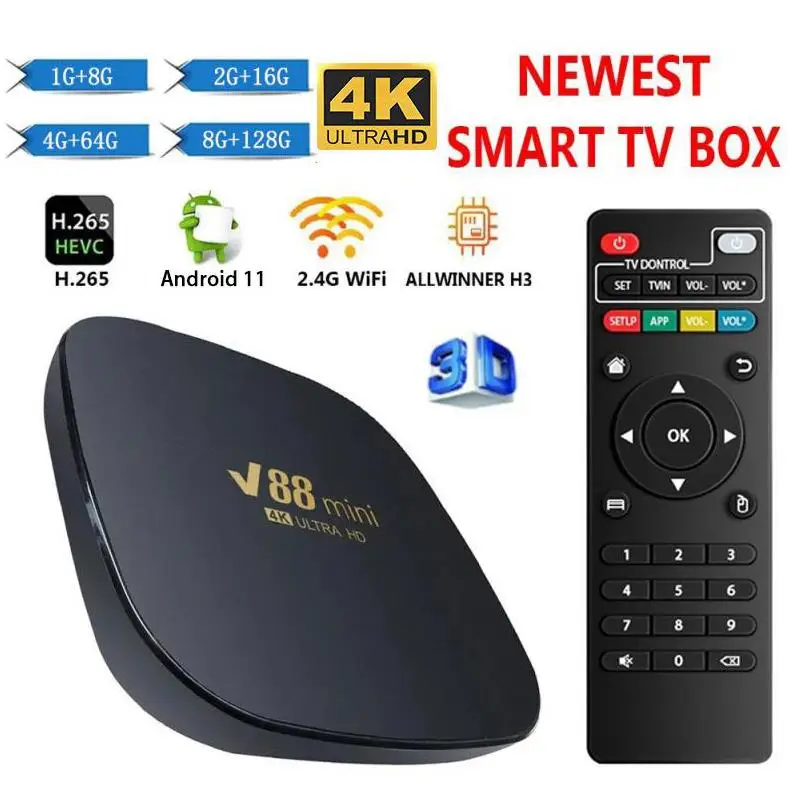 Dispositivo-de-tv-inteligente-V88-Mini-iptv-decodificador-con-Android ...