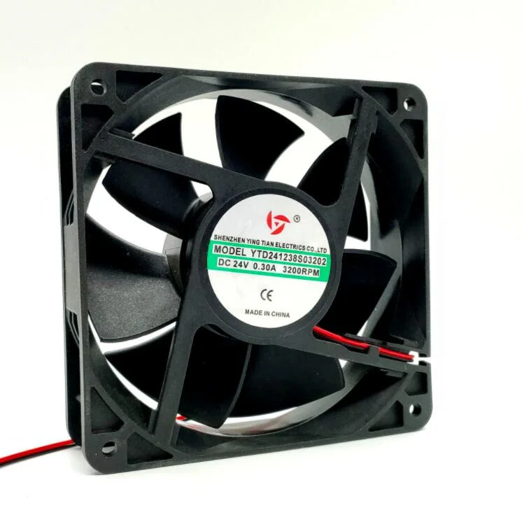 Original YTD241238S03202 cooling fan 12cm DC24V 0.30A 3200RPM two-wire ...