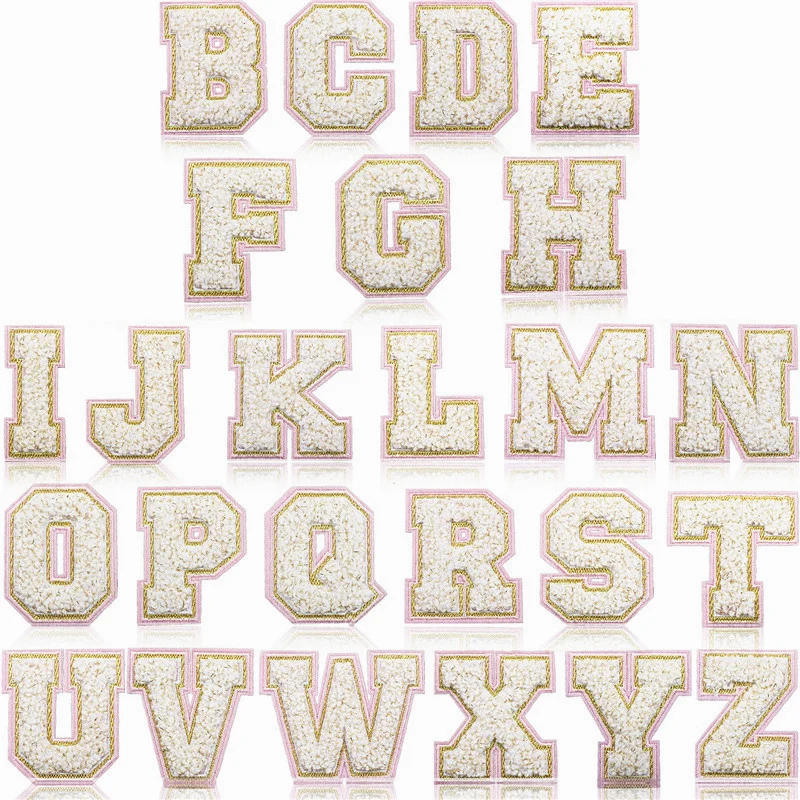 Patch Embroidery Letters | Patch Iron Letters Pink | Patch Iron Letter ...
