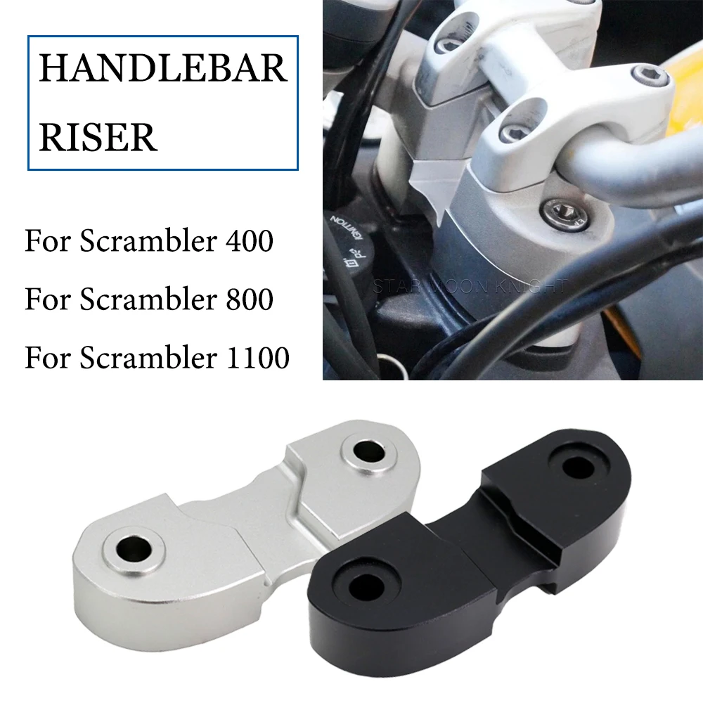 Motorcycle-Handle-Bar-Risers-Clamp-Raised-For-Ducati-Scrambler-400-800 ...