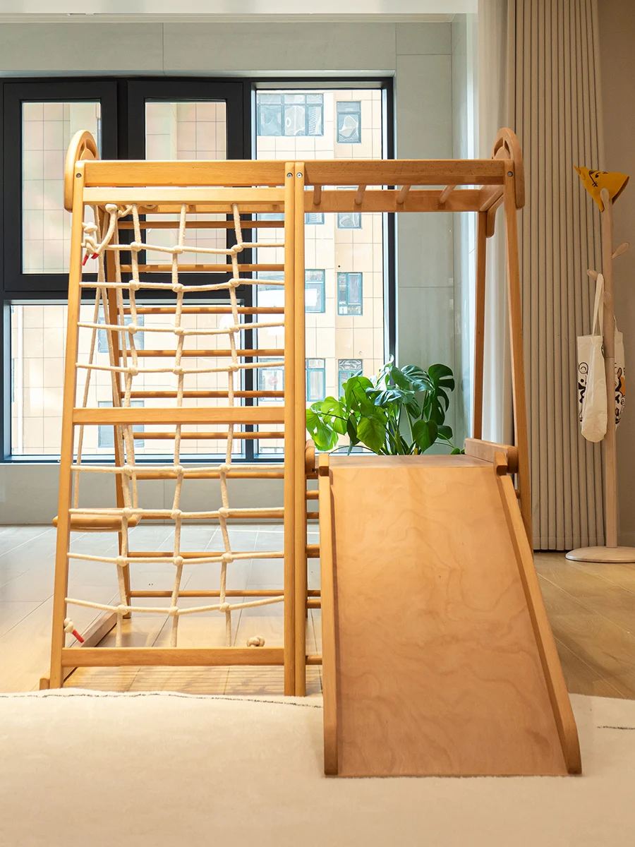 Children-s-beech-climbing-frame-indoor-household-kindergarten-multi ...