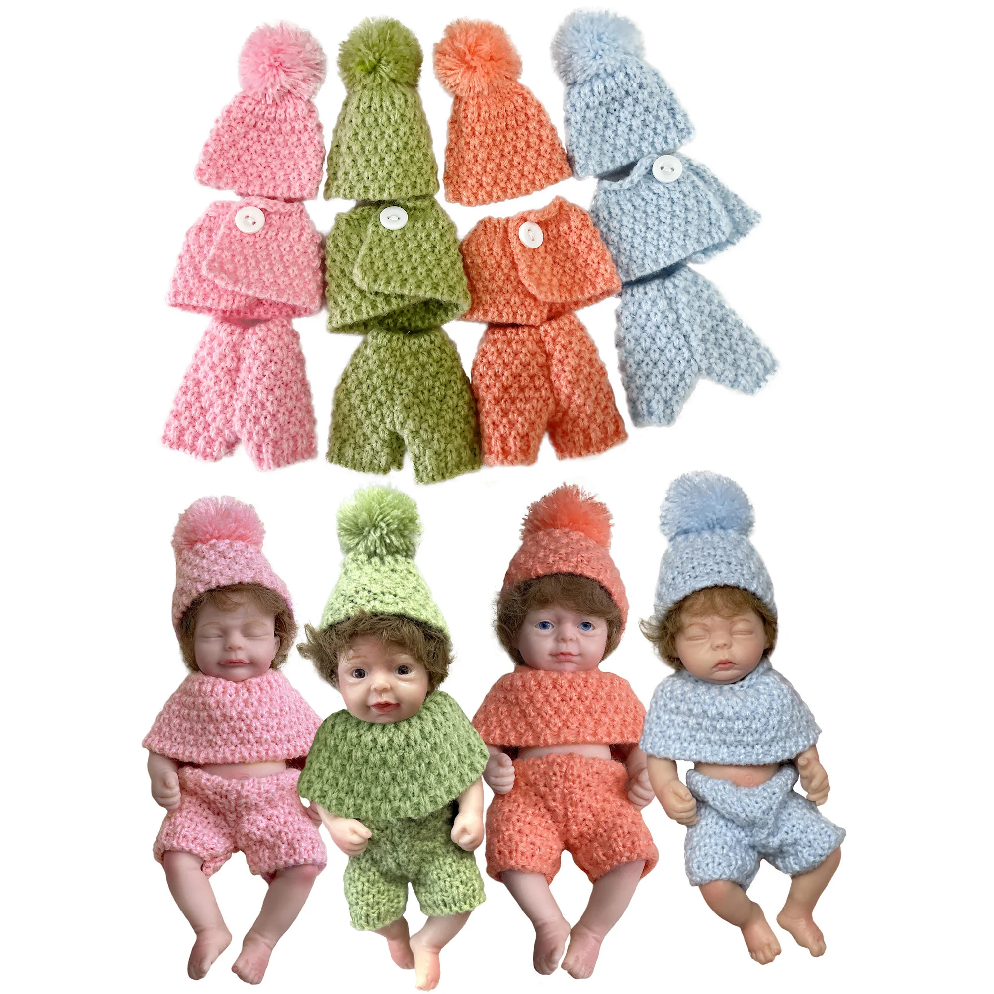 6 Inch Mini Bebe Reborn Silicone Doll Clothes Reborn Doll Clothes 5 ...
