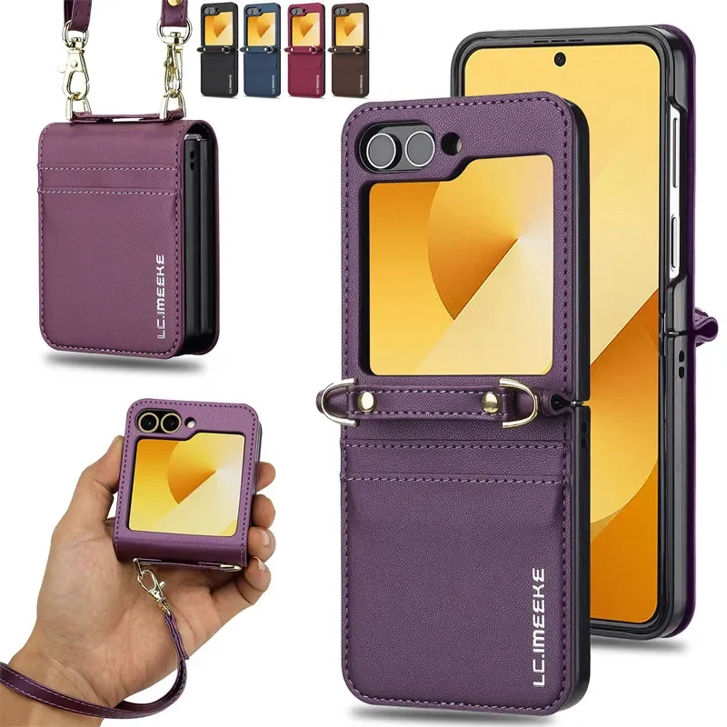 Magnetic-Flip-Leather-Phone-Case-for-Samsung-Galaxy-Z-Flip-6-5-4-3-5G ...