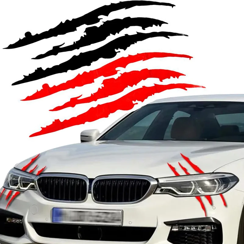 Monster Claw Scratch Car Sticker Reflective Car Decal Scratch Stripe ...
