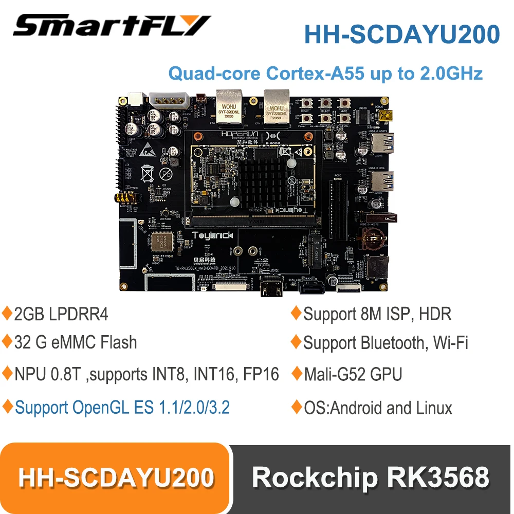 Smartfly HH-SCDAYU200 Rockchip RK3568 OpenHarmony Development Kit 2GB ...