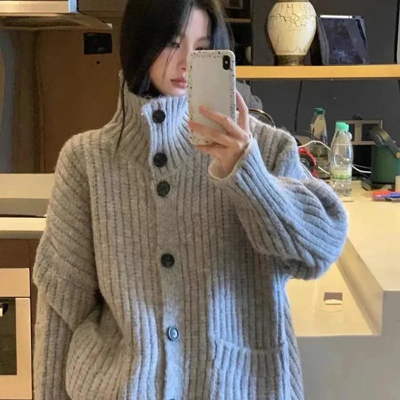 Loose-Lazy-Sweater-Women-Twist-Fashion-Knit-Autumn-Winter-Warm-Cardigan ...