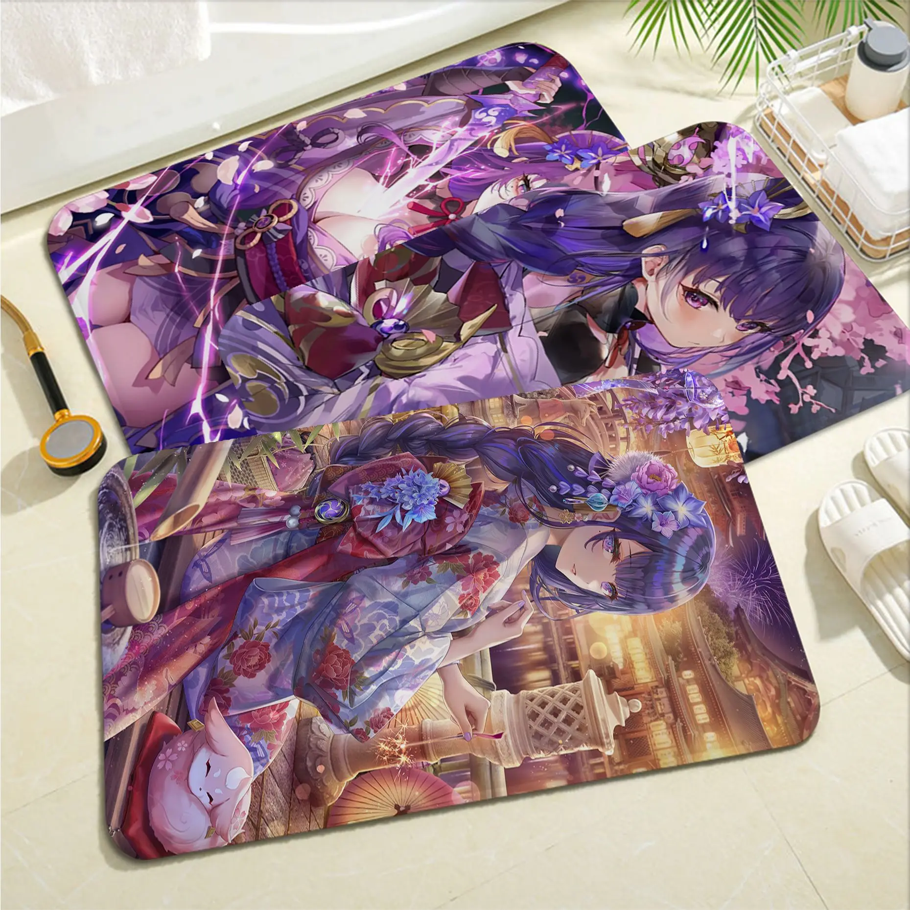 Raiden Shogun Genshin Impact Anime Room Mats Kids Room Bedroom ...