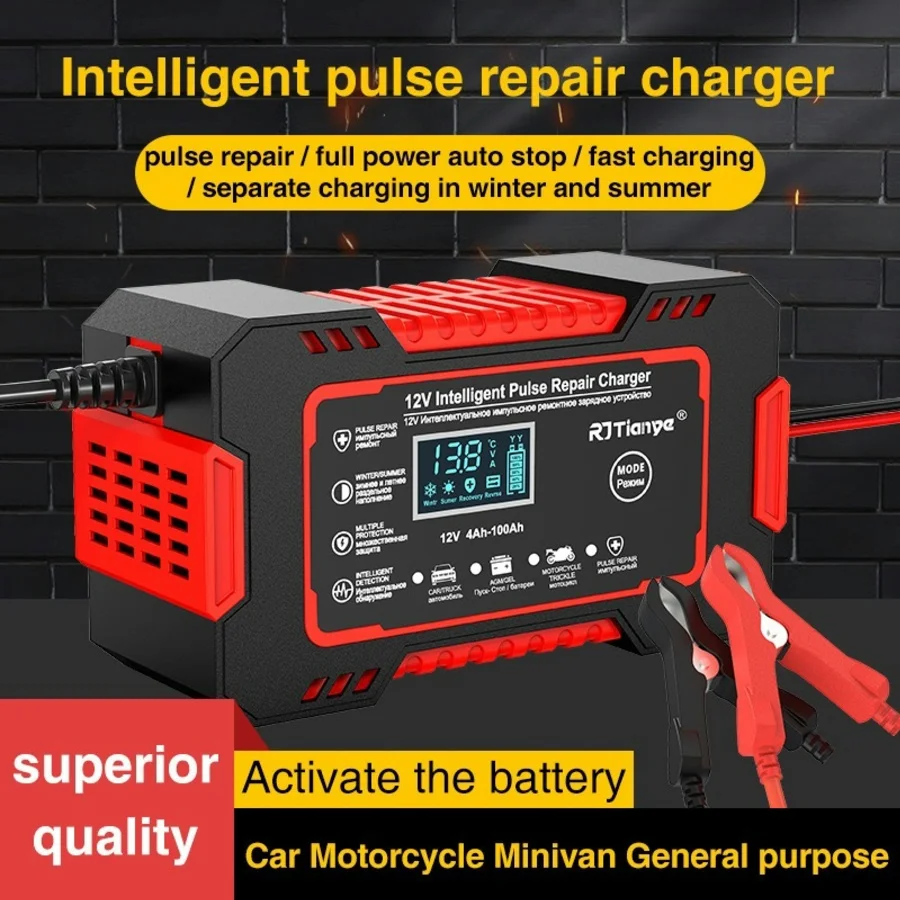 Car-Battery-Charger-12V-Pulse-Repair-LCD-Display-Smart-Fast-Charge-AGM ...