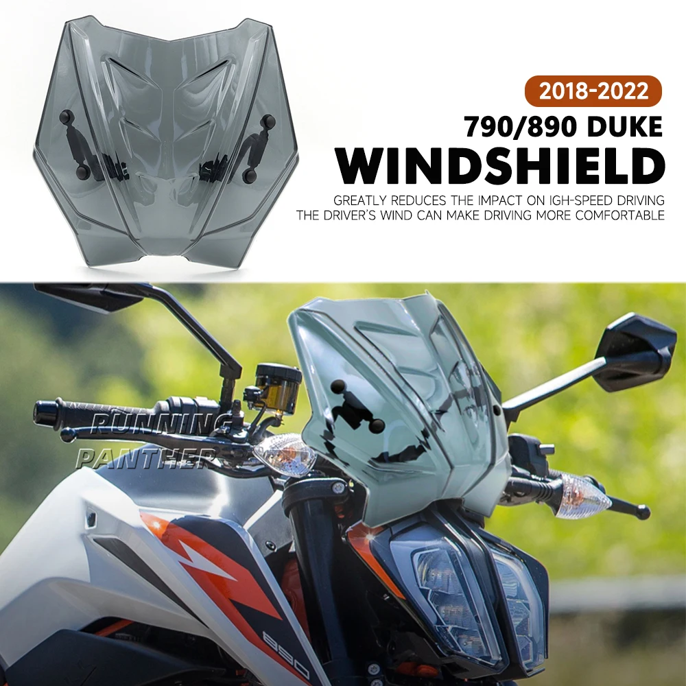 FOR 790 DUKE 890 DUKE 2018-2022 Motorcycle Front Windshield Fairing ...