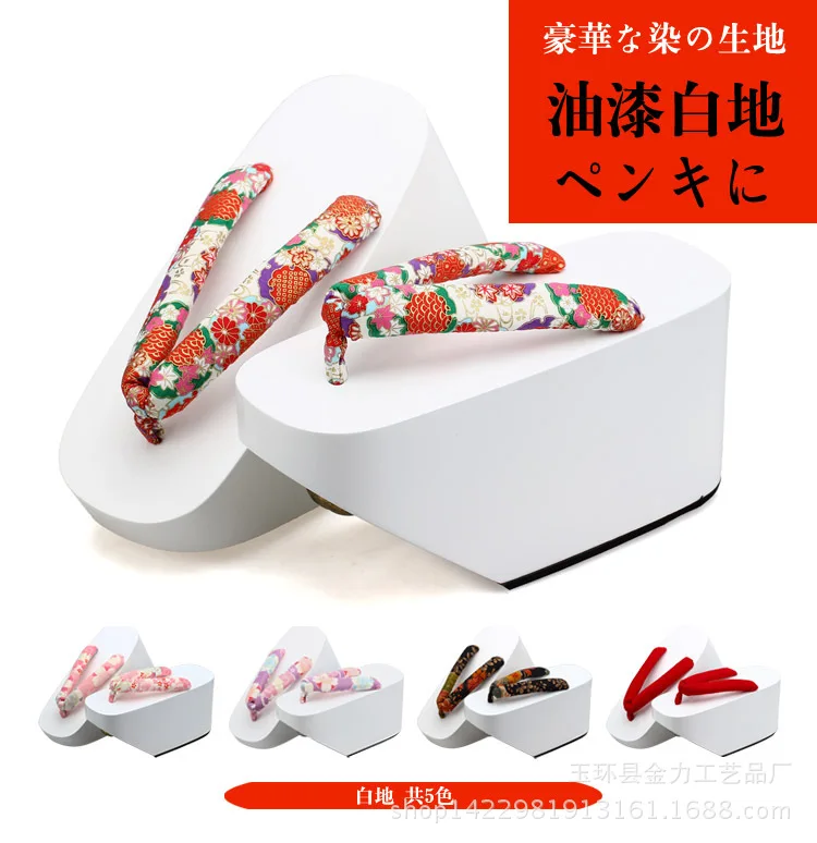 Japanese-Geisha-Clogs-Dance-Princess-Wooden-Decoration-Thick-Bottom ...