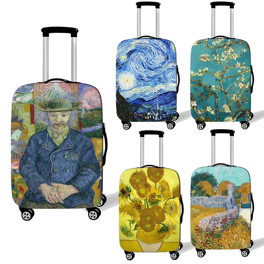Van Gogh Art Oil Painting Abstract Art Luggage Cover for Travel Starry ...
