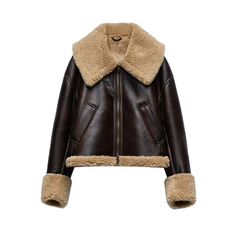 Autumn-Winter-New-Women-s-Thickened-Warm-Double-Sided-Short-Jacket ...