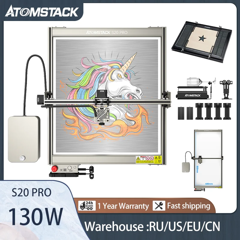 ATOMSTACK-X20-S20-PRO-130W-Laser-Engraving-Cutting-Machine-24W-Output ...