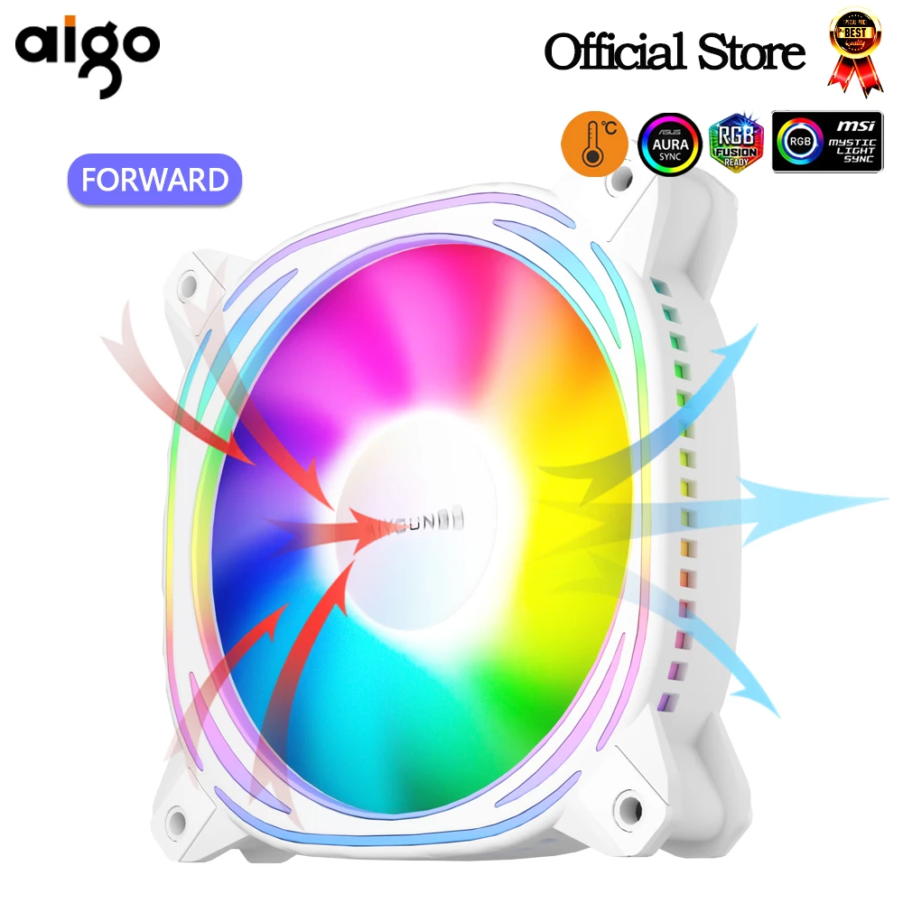 Aigo-Z12-Computer-Case-Fan-Forward-Ventoinha-PC-120mm-Rgb-Fan-Cooler ...