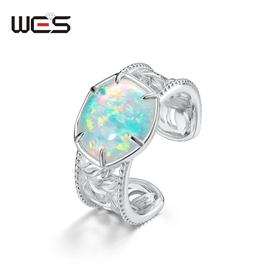 WES-925-Sterling-Silver-Vintage-Open-Ring-for-Woman-Lab-Created-Opal-9 ...