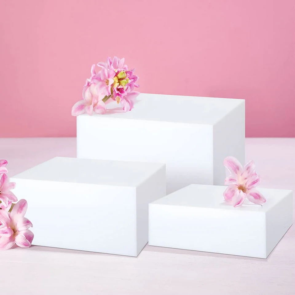 Cardboard Display Risers 6-Pack Acrylic & Cardboard Buffet Risers ...