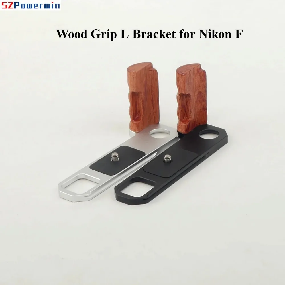SZPowerwin F Hand Grip Wooden Handle Wood Grip L Bracket for Nikon F ...
