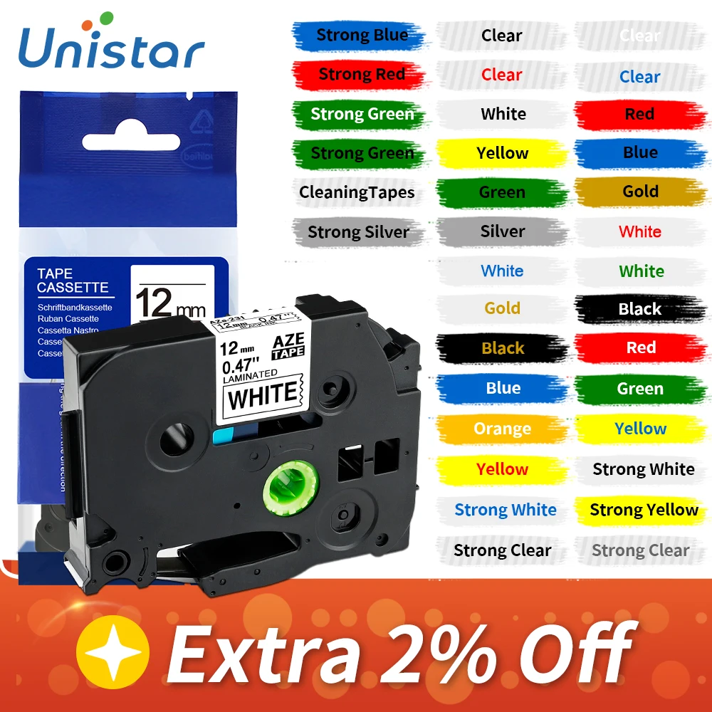 Unistar 231 S231 Label Tape 12mm Compatible For Brother Label Maker ...
