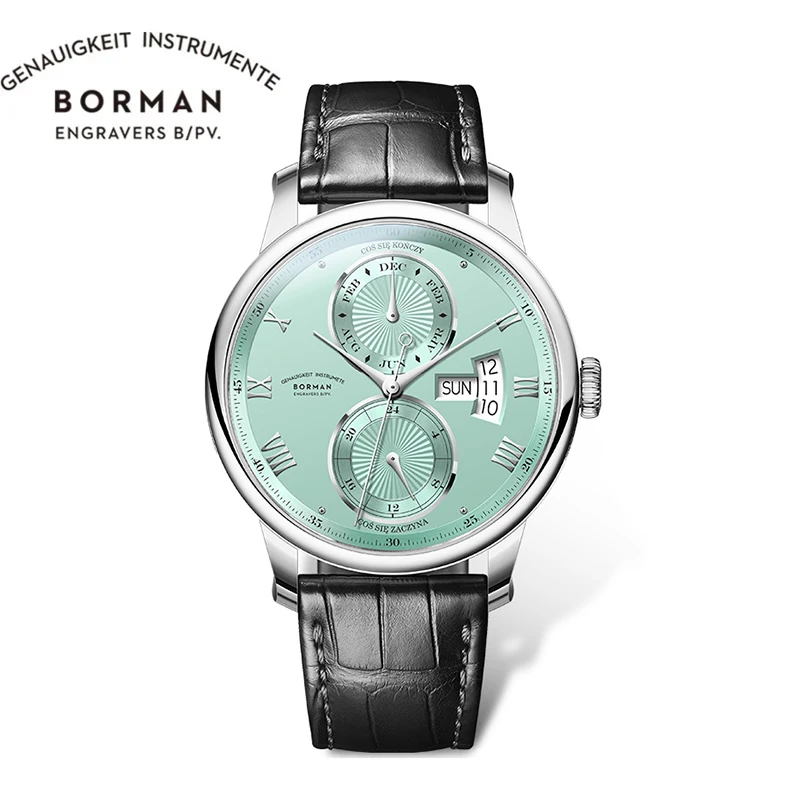 BORMAN Leisure Top Brand Men Multi Function Mechanical Watch Calendar ...