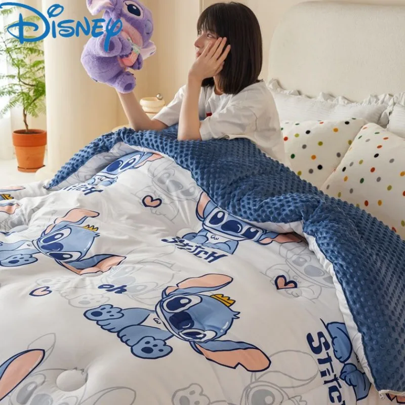 Disney-Stitch-Plush-Quilt-Cute-Mickey-Donald-Pooh-Children-s-Winter ...