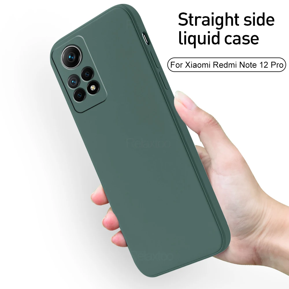 Case-For-Xiaomi-Redmi-Note-12-Pro-4G-Straight-side-Liquid-case-For-Mi ...