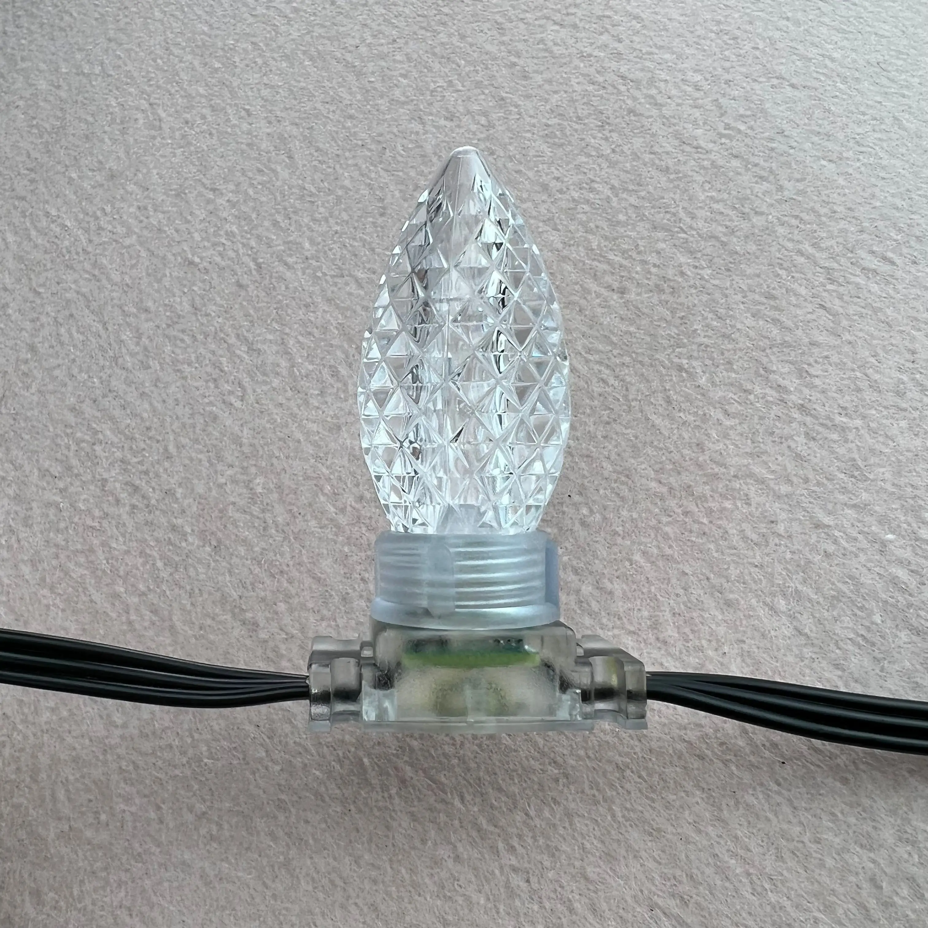 100nodes clear faceted C9 DC12V WS2811 LED RGB addressable pixel nodes ...