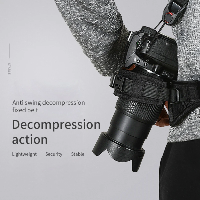 Camera Waist Strap Mount Holder Double Buckle Hanger Holster For Canon ...