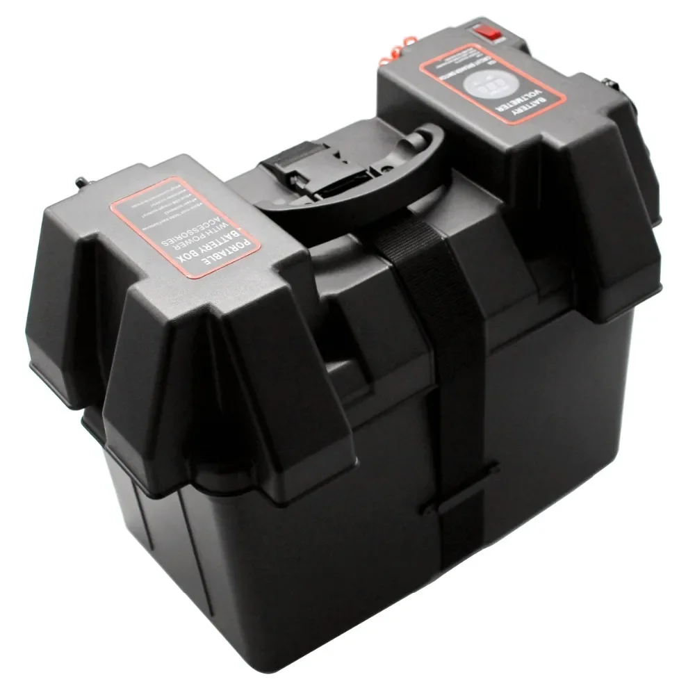 Trolling-Motor-Smart-Battery-Box-Power-Center-Black-Car-Multi-Function ...