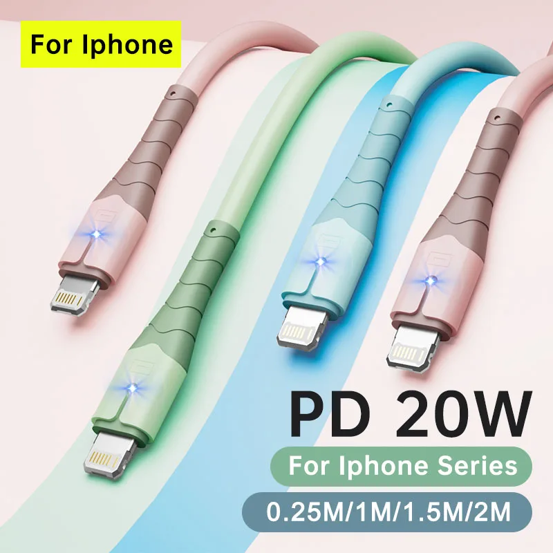 2M 20W PD Usb C to lightning Cat Cable for iPhone 14 13 12 Pro Max ...