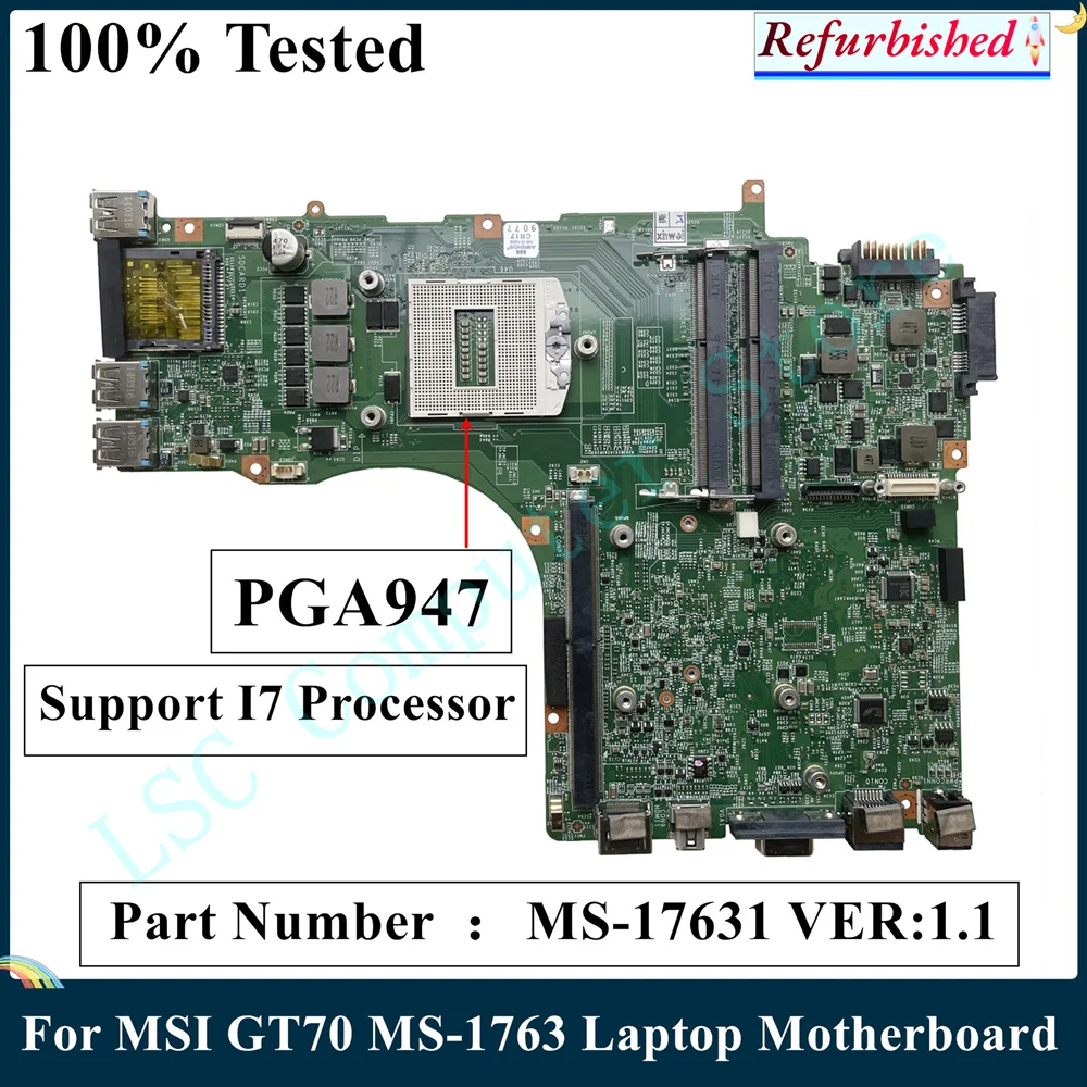 Msi Laptop Motherboards Gt70 | Msi Gt70 Ms 1763 | Socket Msi Gt70 - Msi ...