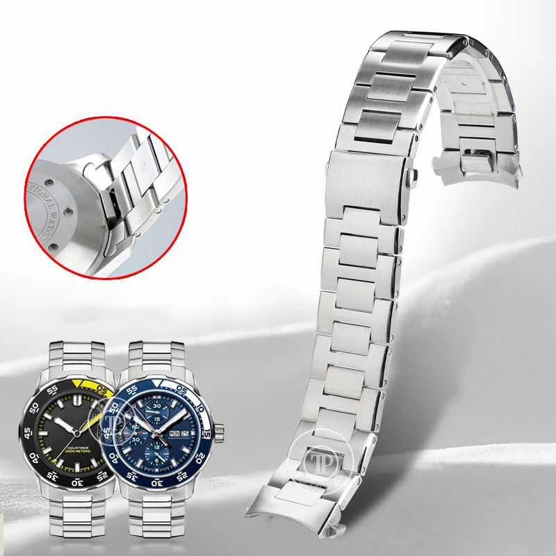 Correa-de-reloj-de-acero-inoxidable-para-IWC-Ocean-cron-metro-IW376709 ...
