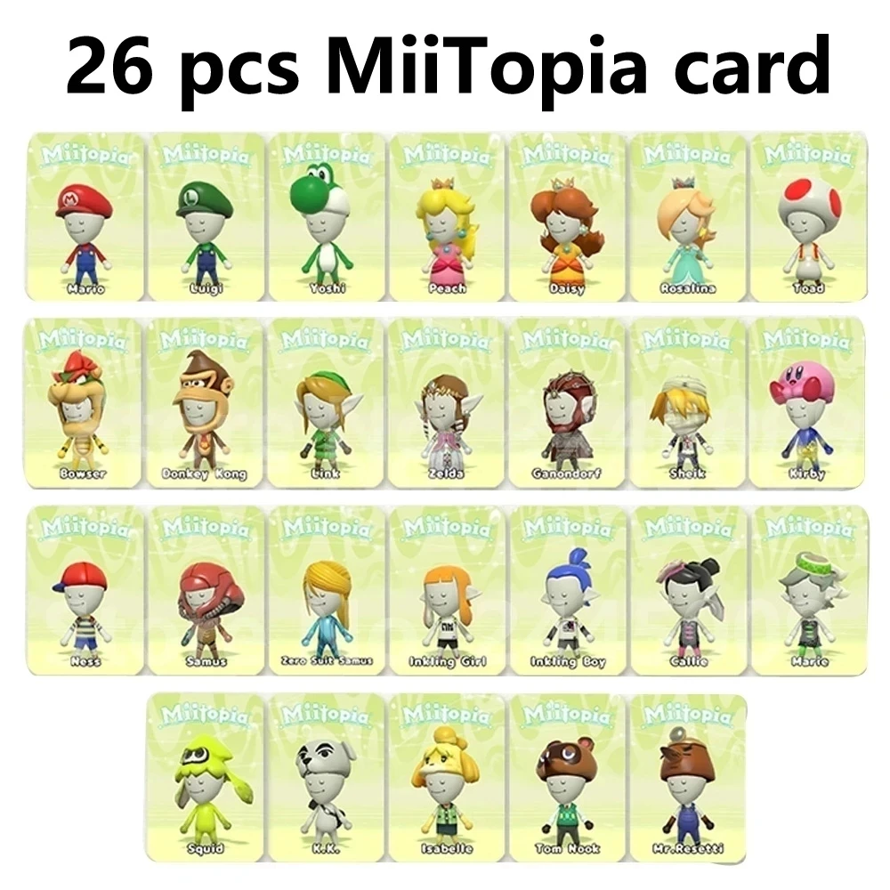 MiiTopia-tarjeta-de-juego-NTAG215-para-NS-Switch-26-piezas-tama-o-Mini ...