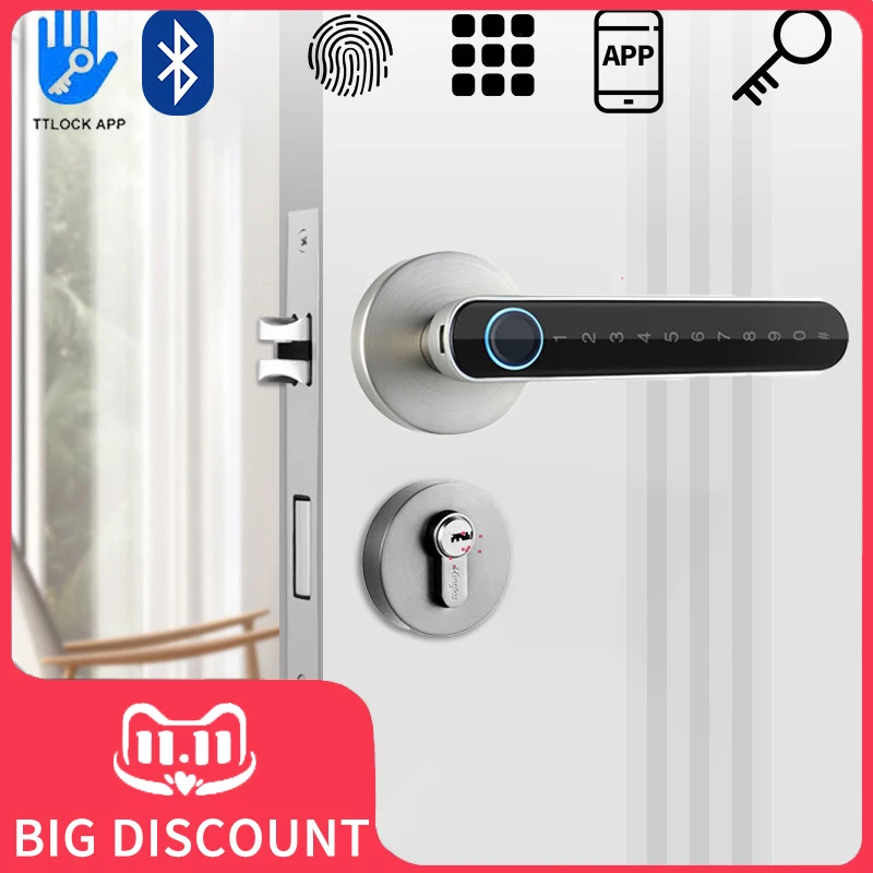 Biometrics-Fingerprint-Smart-Door-Handle-Locks-Password-Electric ...
