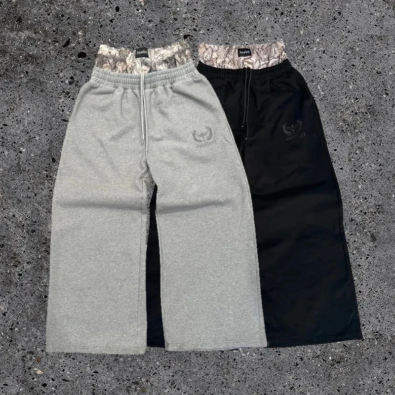 Streetwear-Y2K-Wide-Leg-Pants-Men-Retro-Double-Waisted-Sweatpants ...
