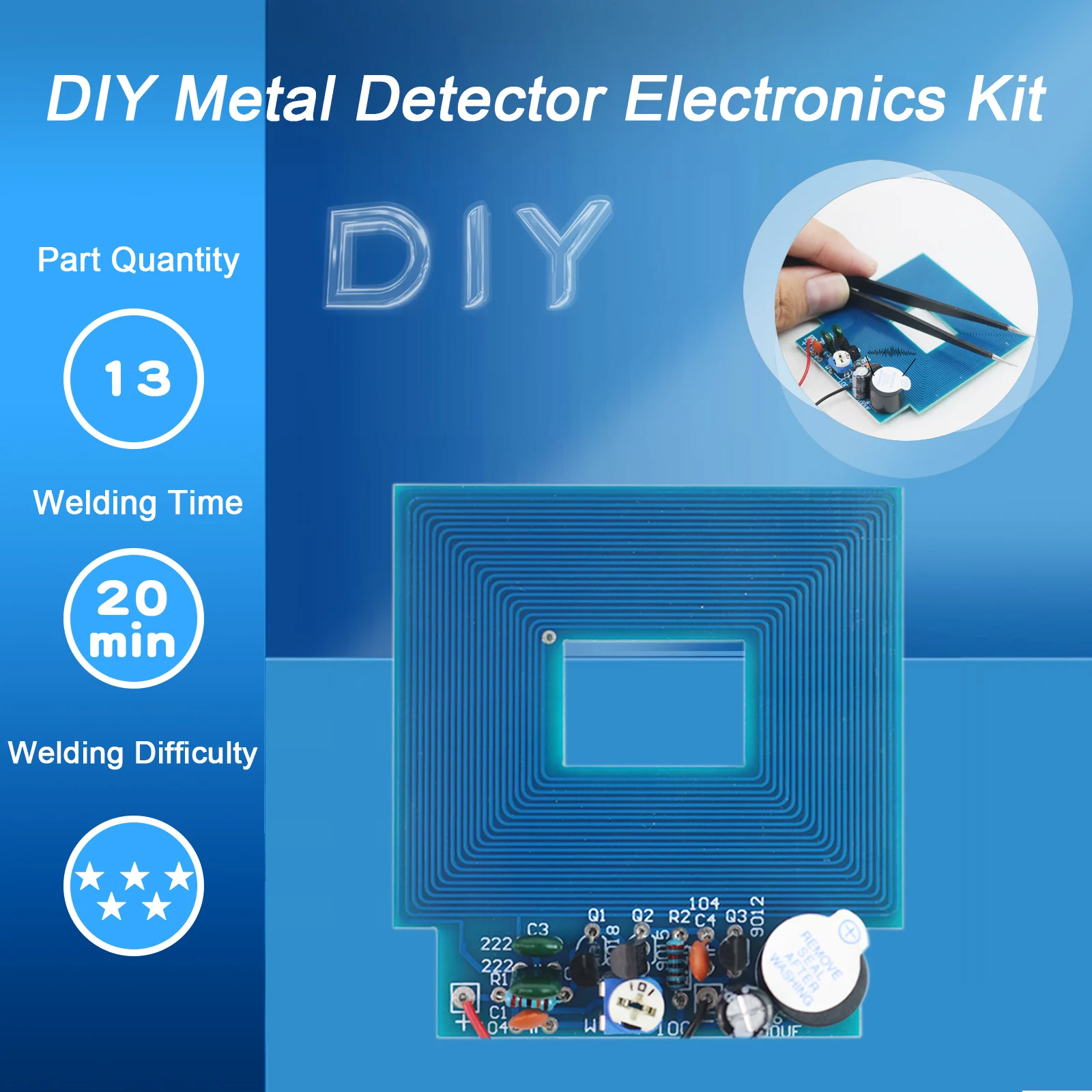 Metal Detector Electronic DC 3V-5V 60mm Non-Contact Sensor Board Module ...
