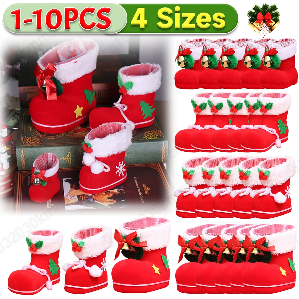 1-10Pcs-Christmas-Gift-Candy-Boots-Home-Party-Decor-Christmas-Santa ...