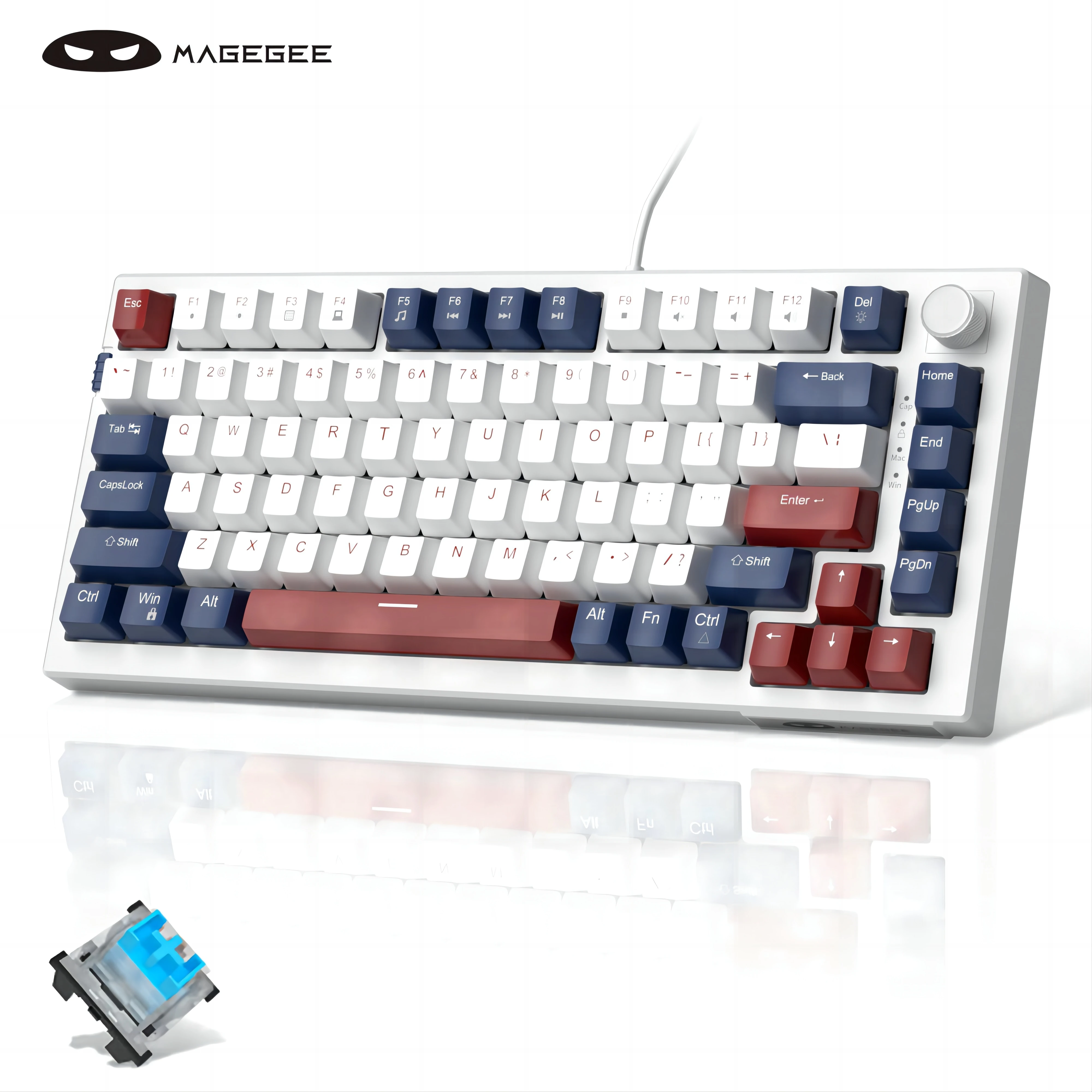 Teclado-MageGee-SKY-81-Wired-Backlit-Gaming-Teclado-Hot-swap-Correspond ...