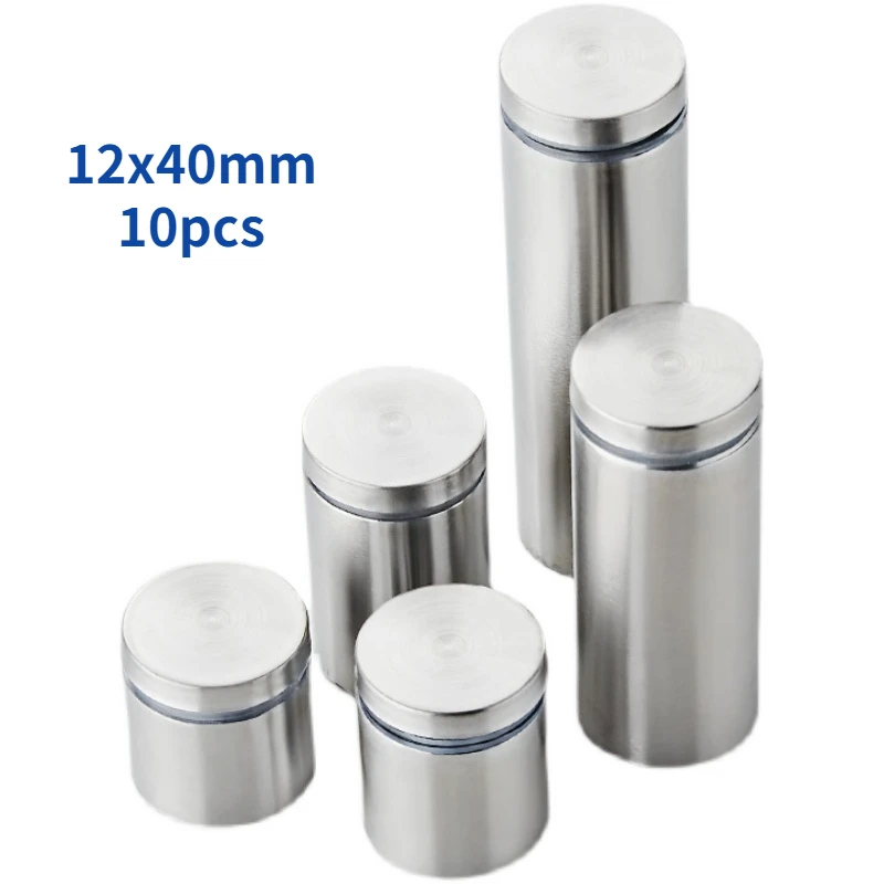 10PCS-Glass-Fasteners-12x40mm-Stainless-Steel-Acrylic-Advertisement ...