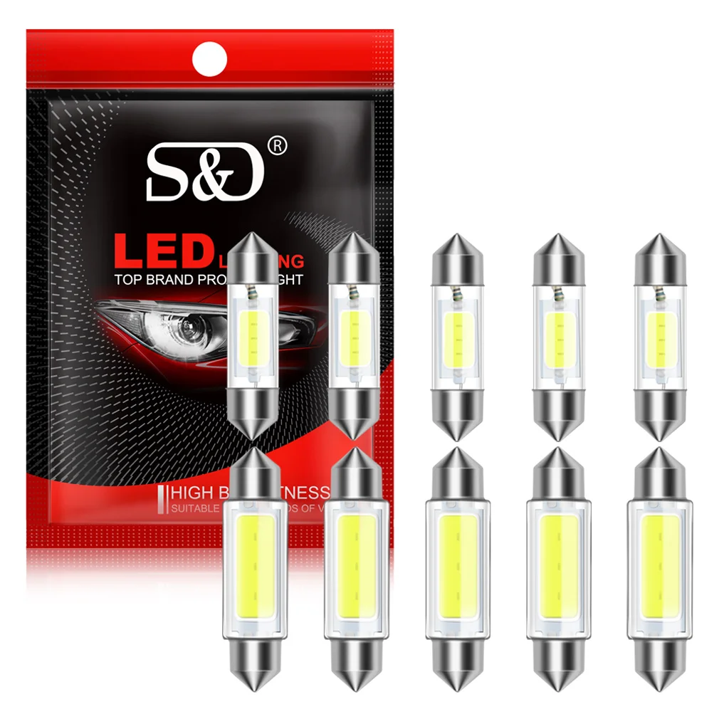 Canbus C5W C10W LED 전구, 31mm, 36mm, 39mm, 41mm, 페스툰 COB LED 자동차 인테리어 조명, 돔 독서 번호판 램프, 12V 화이트 ...