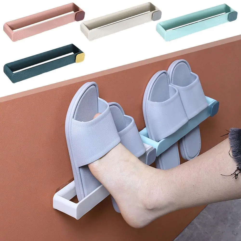 Bathroom-Slipper-Shelf-No-Punching-Wall-Mounted-One-Bathroom-Saving ...
