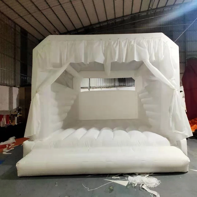 Simplicity Outdoor White Wedding Inflatable Bounce House With Cover ...