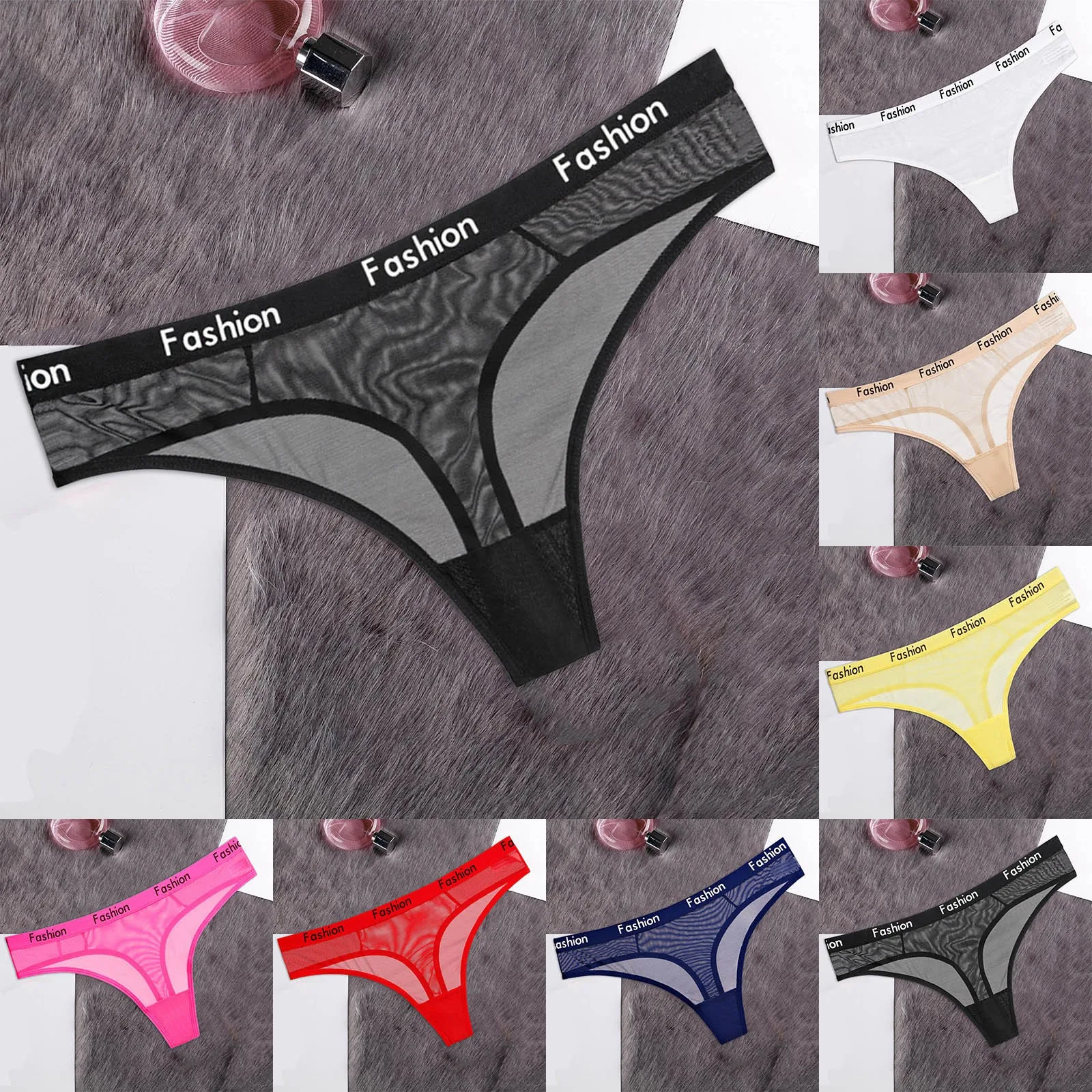 Sexy Women Cotton G String Thongs Low Waist Seamless Female Underpant ...