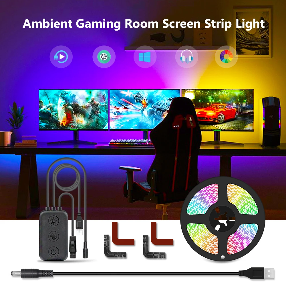 Ambient-PC-Backlight-LED-Screen-Strip-Light-for-Gaming-Room-E-Sports ...