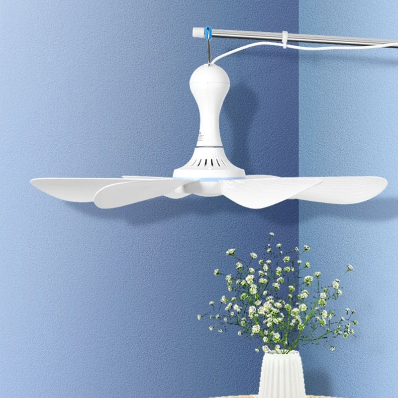 12V-Portable-Ceiling-Fan-20inch-Mini-Hanging-Ceiling-Fan-6-Leaves ...