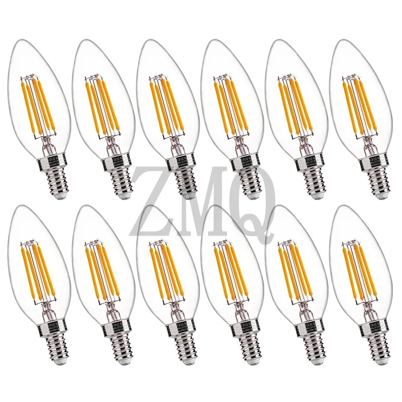 C35 2W 4W 6W Led Candle Bulb E14 Filament Candle Light Bulb 2700k 6000k ...