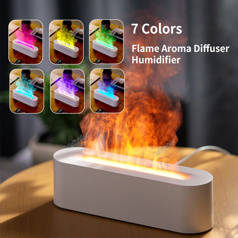 7-Color-Flame-Air-Humidifiers-Essential-Oil-Diffuser-Humidifier-Aroma ...