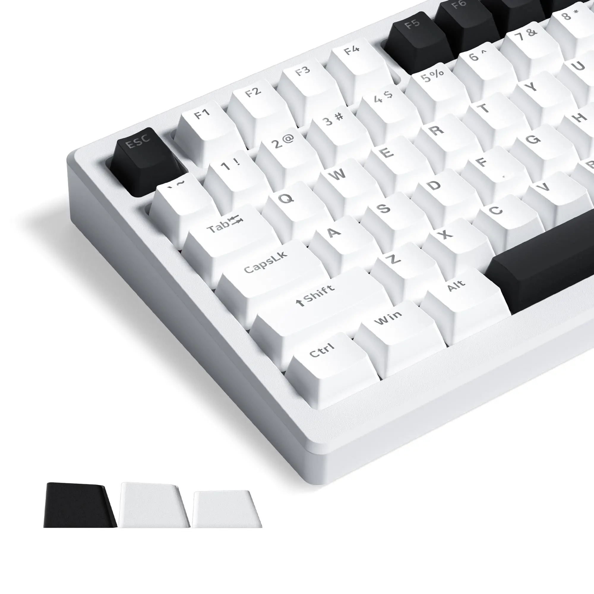 166-Key-BOW-WOB-White-Black-PBT-Double-shot-Keycaps-OEM-Profile-Kit ...
