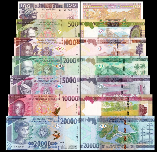Notas-originales-UNC-Fuera-De-uso-Ahora-coleccionables-2012-2022-Guinea ...