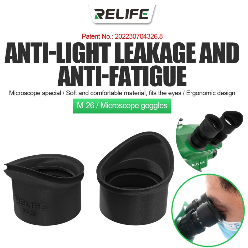 RELIFE-M-26-Microscope-3D-Goggles-Rubber-Eyepiece-Cover-Guards-silicone ...