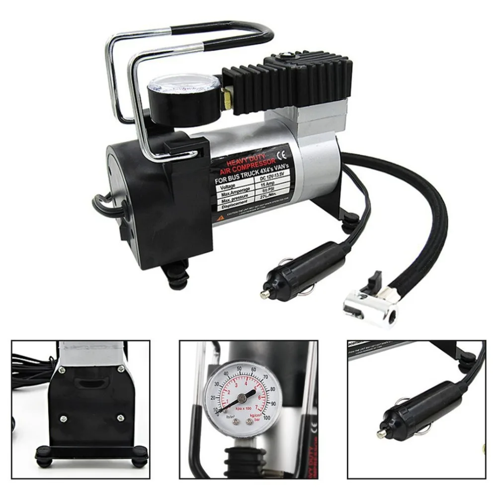 Portable-Super-Flow-DC-12V-100PSI-Metal-Air-Compressor-Tyre-Inflator ...